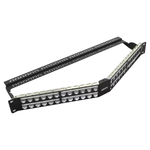 Empty Modular Angled HD Patch Panel 1U CAT 6A 48 Ports